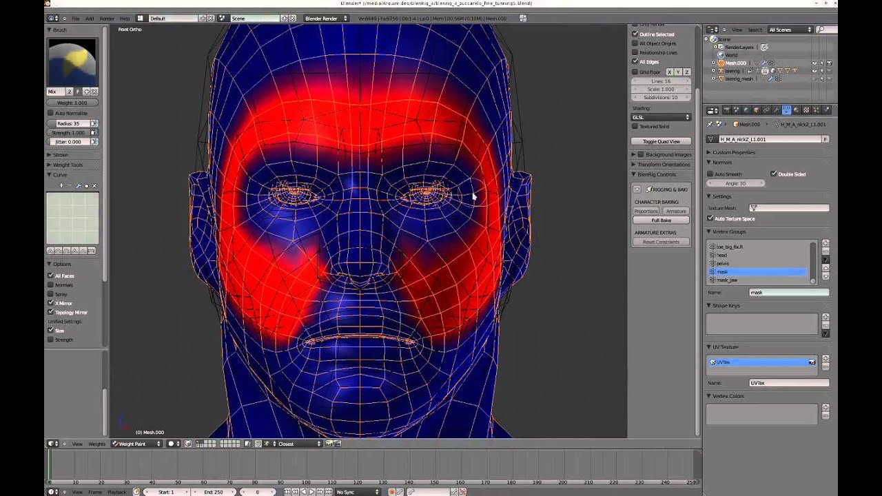 BlenRig 4 - Tutorial 5: Facial Rig _ Totally optional and experimental ...