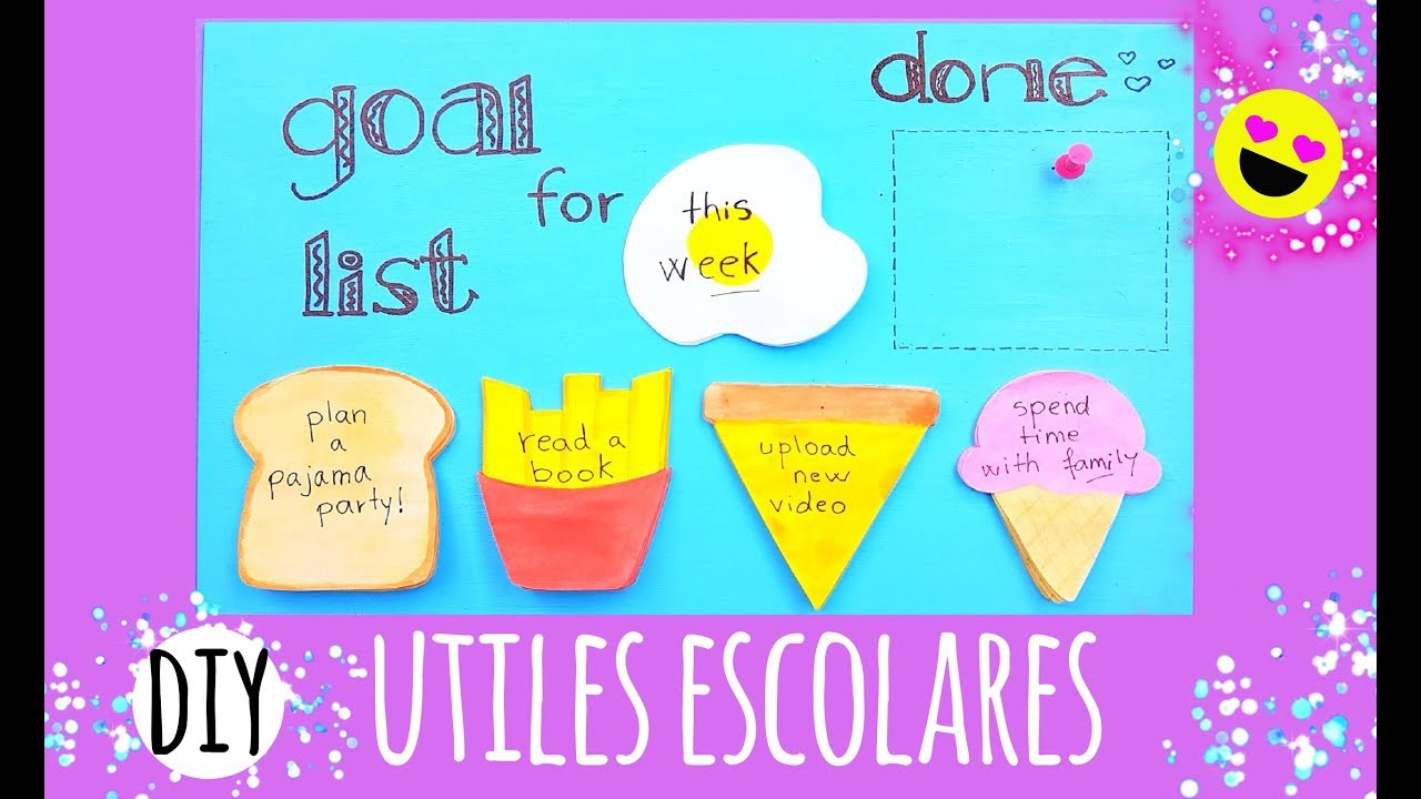 DIY TABLERO de METAS - Cómo Lograr Tus Objetivos | Manualidades Faciles ...