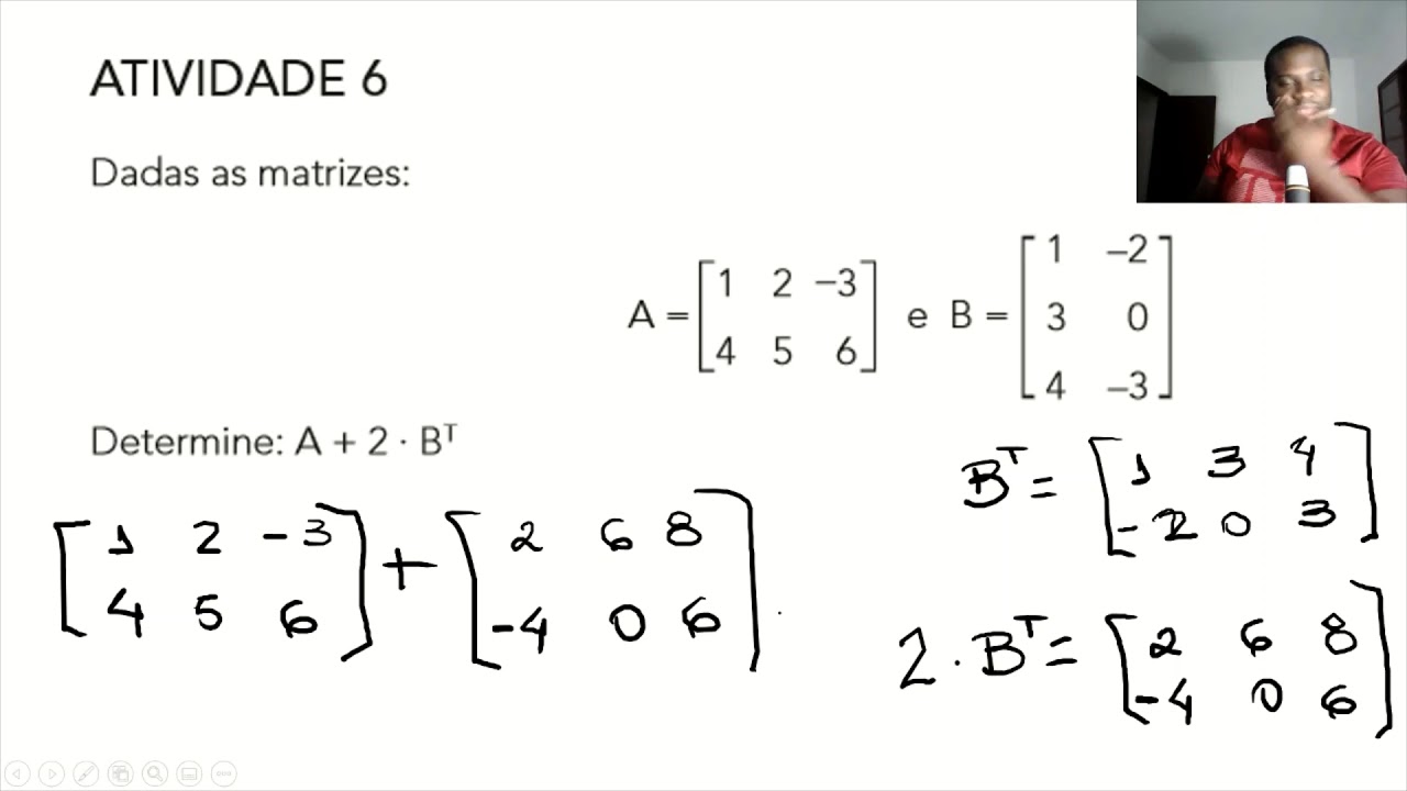 2ºE M - TEMA 2 - MATRIZES - OPERAÇÕES - YouTube