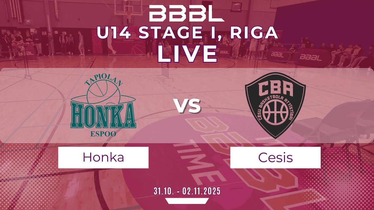 Cēsis 2012 vs Tapiolan Honka 2012 | BBBL Boys U14 - YouTube