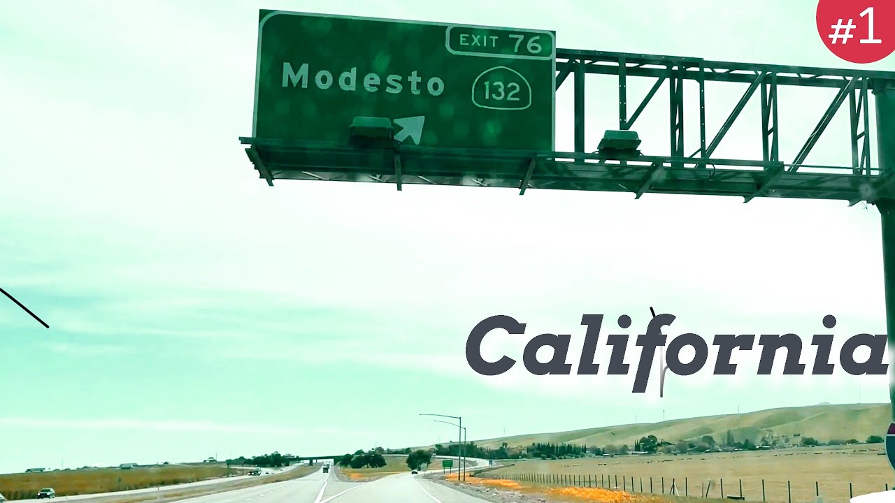 Modesto California - Driving Touring video - Freeway 132 , USA - YouTube