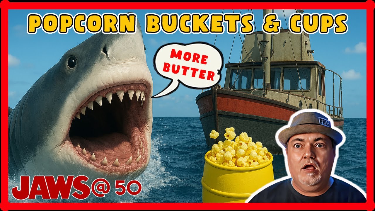 JAWSOME JAWS 50th Anniversary Popcorn Buckets, Movie Cups and Plush ...