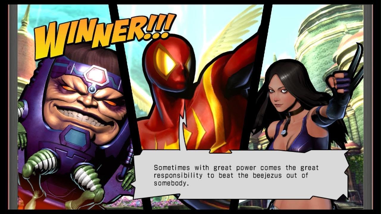 Umvc3 spider man-modok-X23.arcade gameplay - YouTube