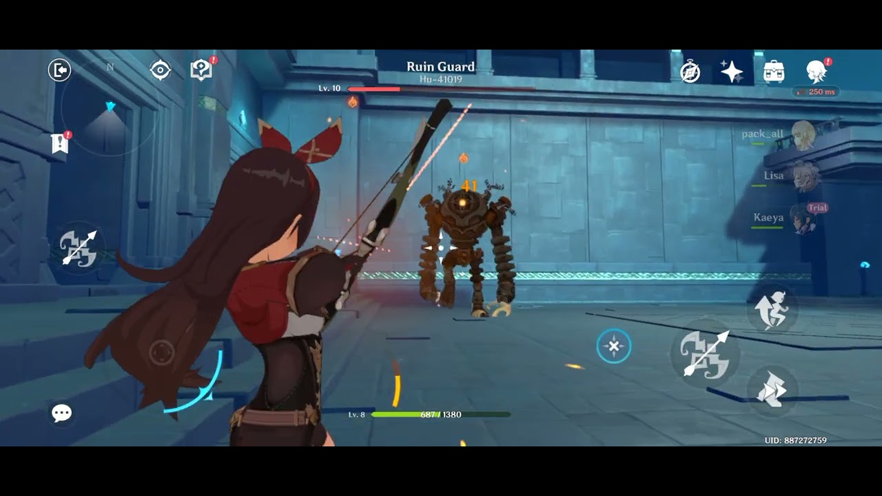 First Time Fighting a Ruin Guard Genshin Impact - YouTube