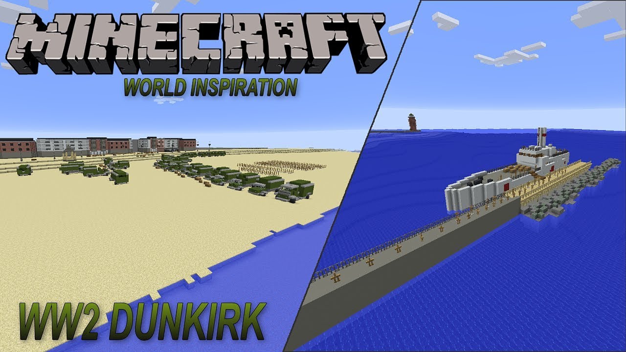 Minecraft World Inspiration/Ideas WW2 Dunkirk - YouTube