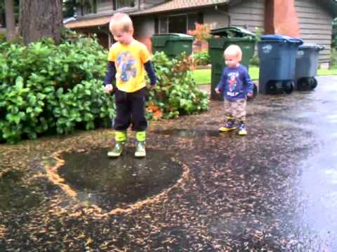 Puddle stomping - YouTube