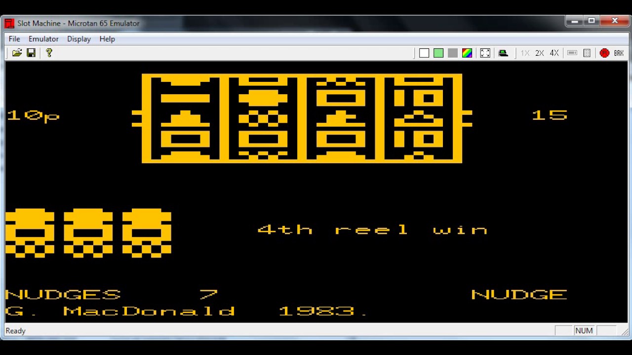 Slot Machine - Tangerine Microtan 65 - emulador Microtan 65 v1.1 ...