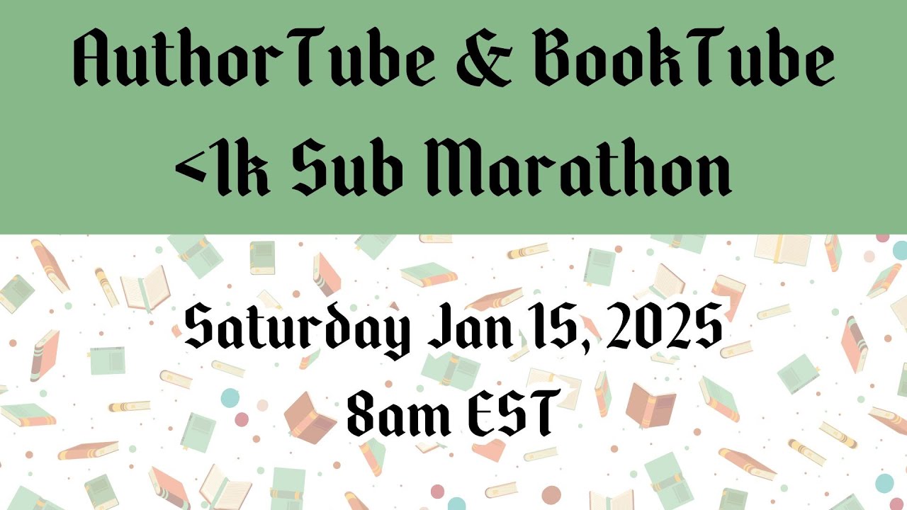 AuthorTube and BookTube Marathon | Saturday 1/18/25 - YouTube