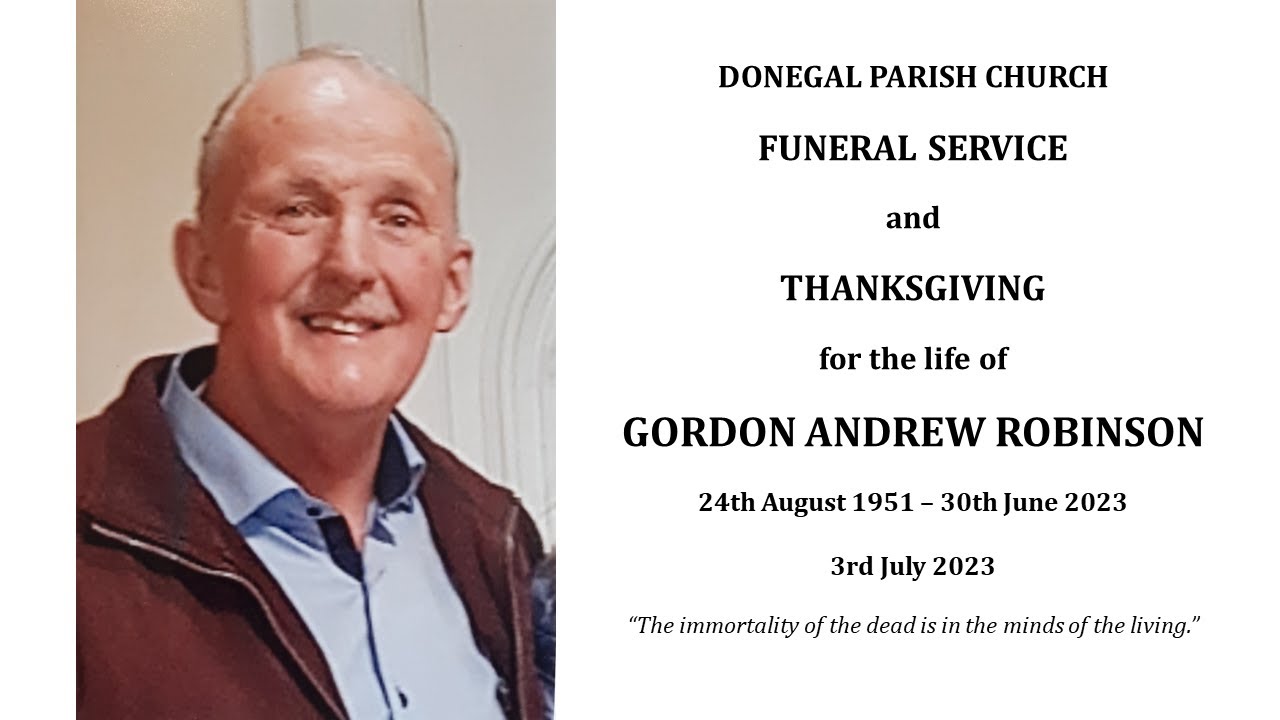 Gordon Robinson Funeral - YouTube