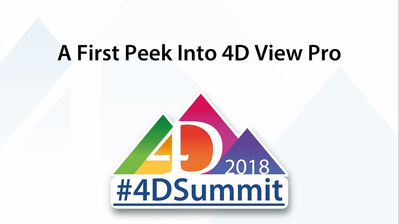 A First Peek Into 4D View Pro • 4D Summit 2018 - YouTube