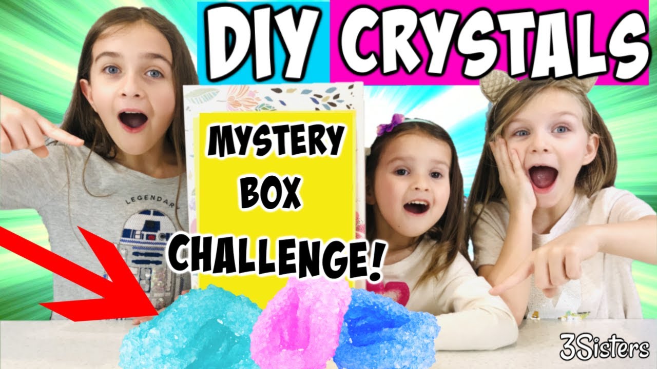HOW TO MAKE CRYSTALS WITH BORAX | MYSTERY BOX CHALLENGE | 3Sisters ...