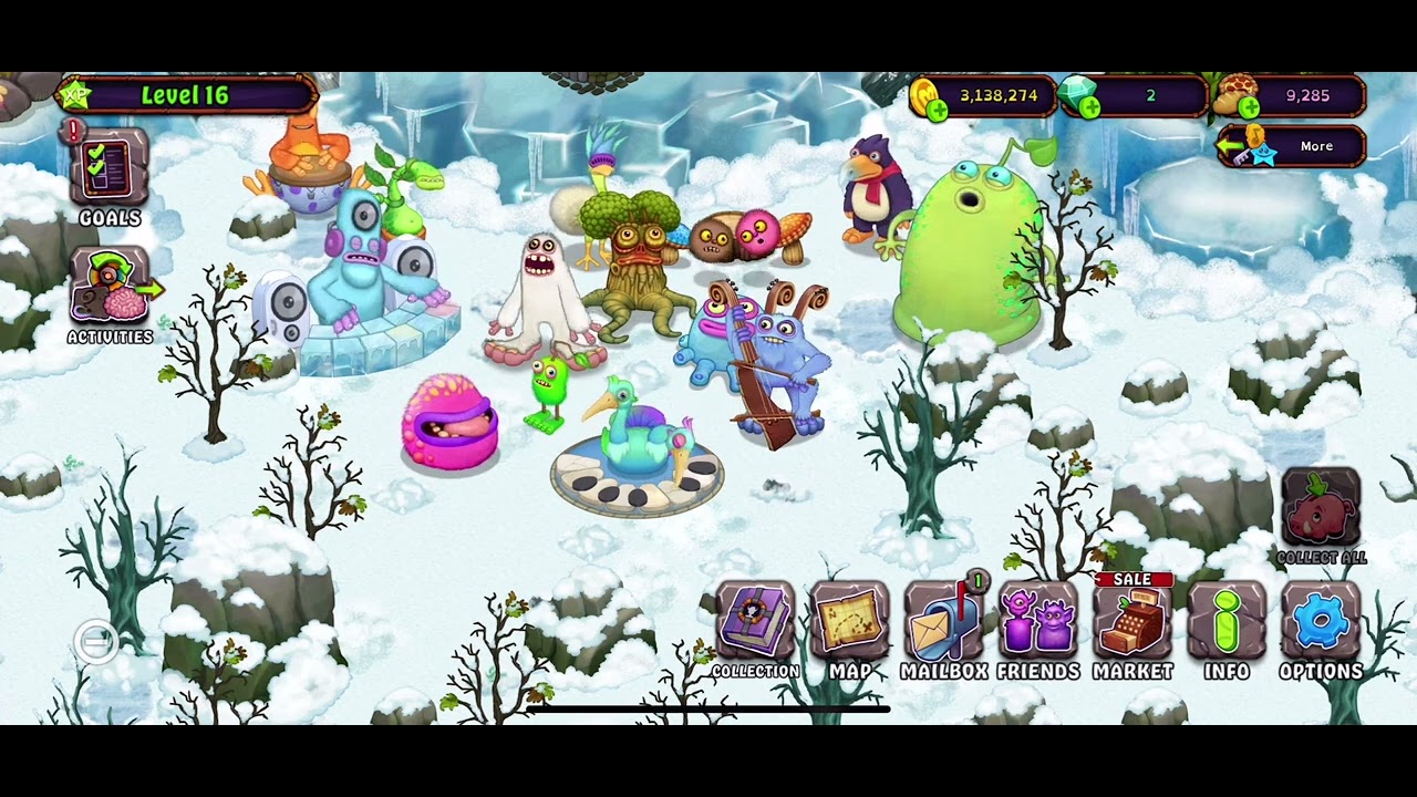 My Singing Monsters Snow Island ️☃️🍧 (INCOMPLETE) - YouTube