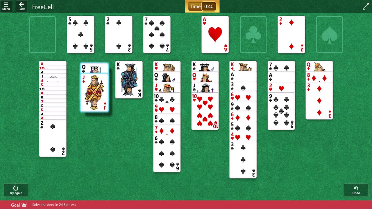 Microsoft Solitaire Collection: Freecell: Expert II: Timed Solve ...