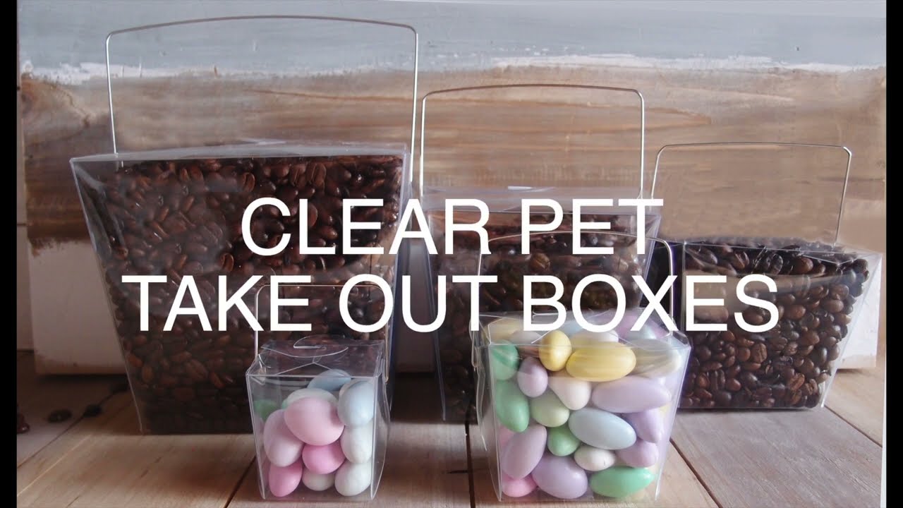 Clear PET Take Out Boxes, Transparent Favor Boxes | Packaging Decor ...