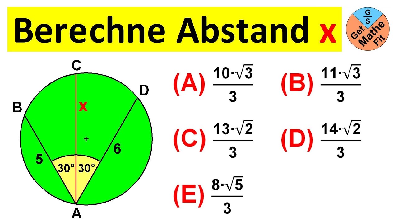 Berechne Abstand x | Mathe Rätsel Geometrie #math #maths | #geometry ...