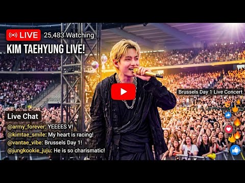 BTS V Live in Brussels: Arirang Tour Day 1!💜😱
