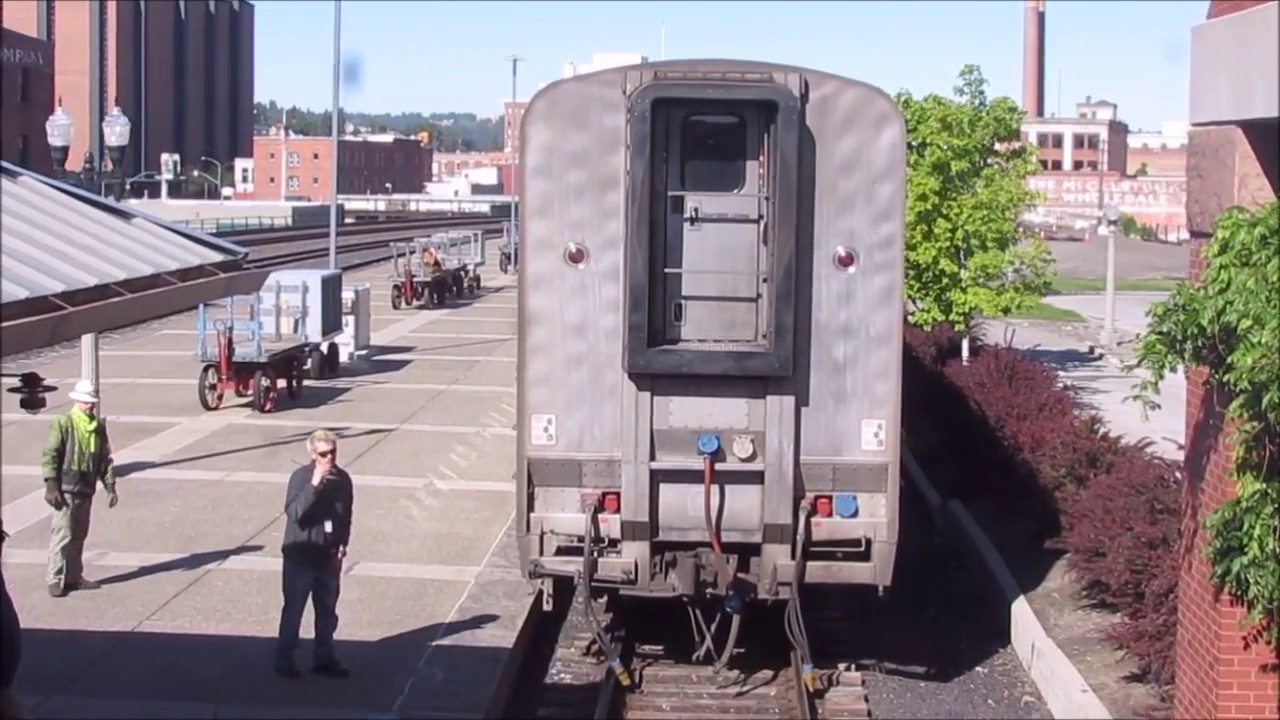 Rare - Daylight Coupling (Joining) Amtrak Empire Builder Seattle (8) to ...