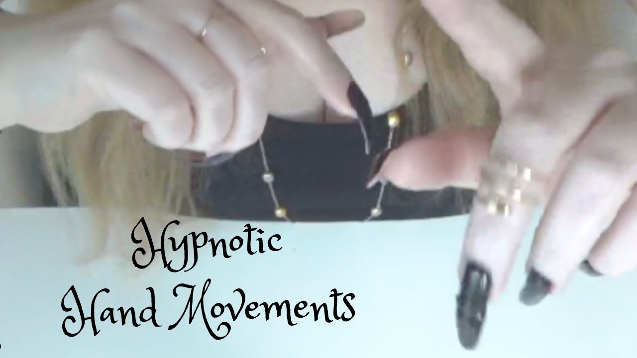Hand Movements w/ Black Natural Long Nails hypnotizing relaxation soft ...