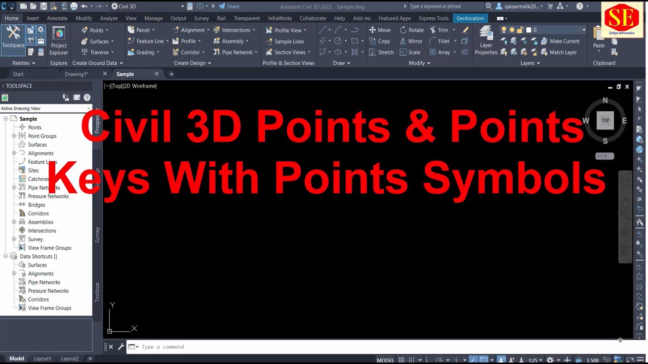 Points Points keys & Point Symbols in Civil3d - YouTube