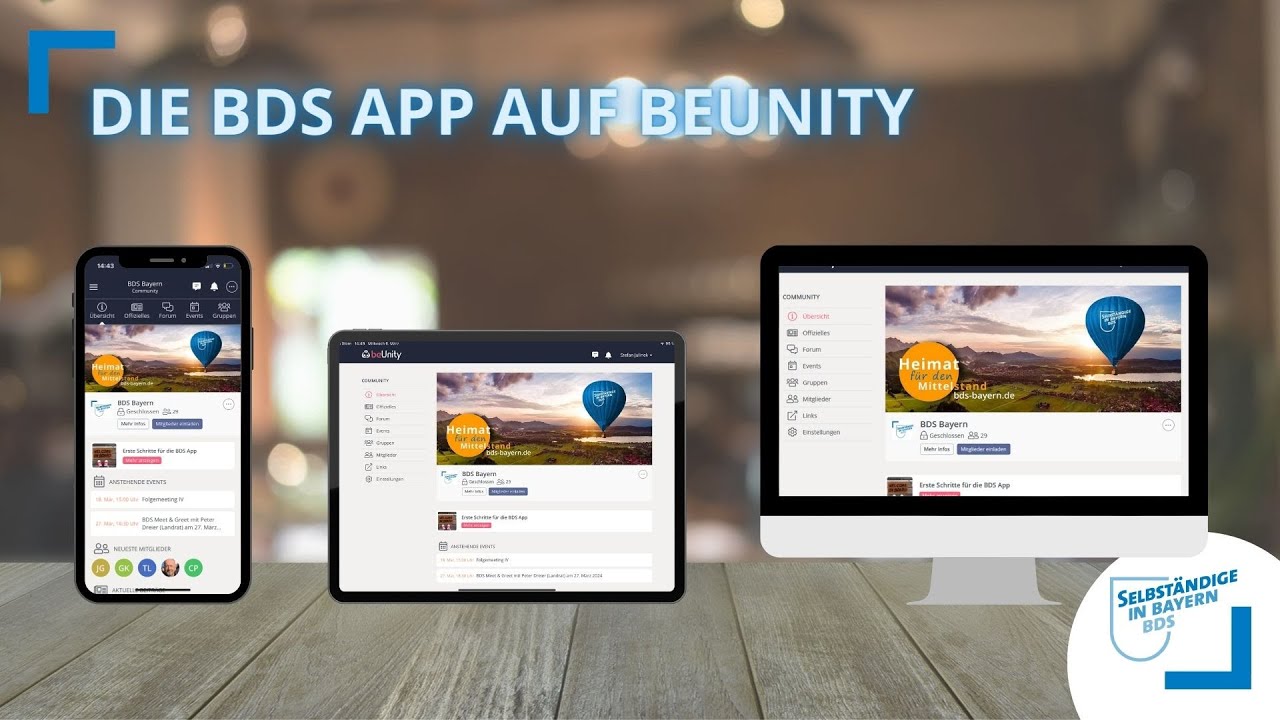 Unsere neue BDS Verbandsapp auf beUnity - YouTube
