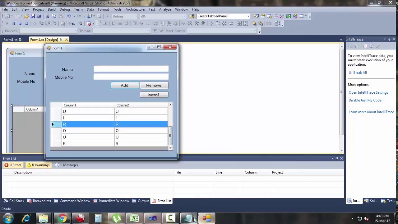 C Datagridview Automatic Scroll Youtube