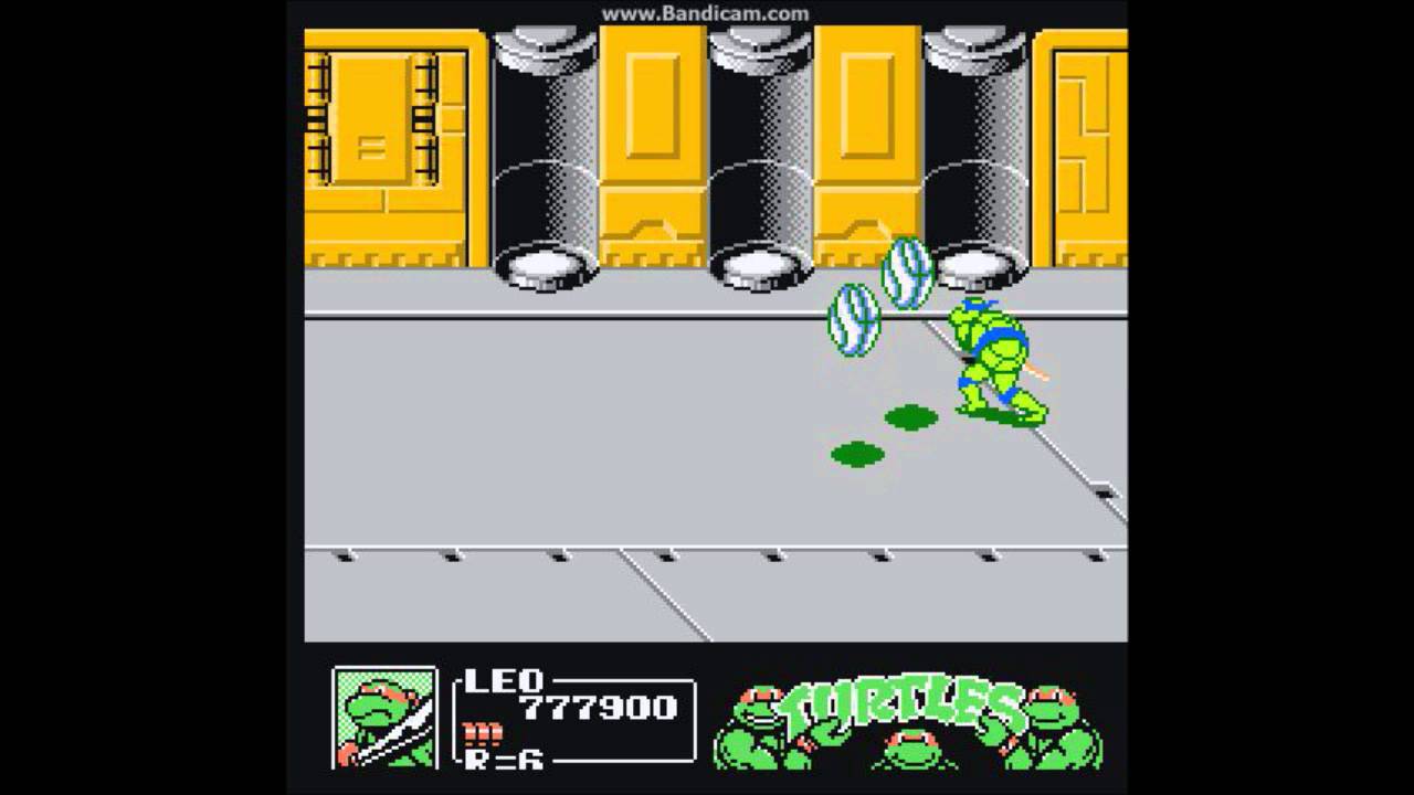 【FC】TMNT 3 Turtles 3 Ninja Turtle3 Leo Stage 8 part1/2 ニンジャ・タートルズ3 ...