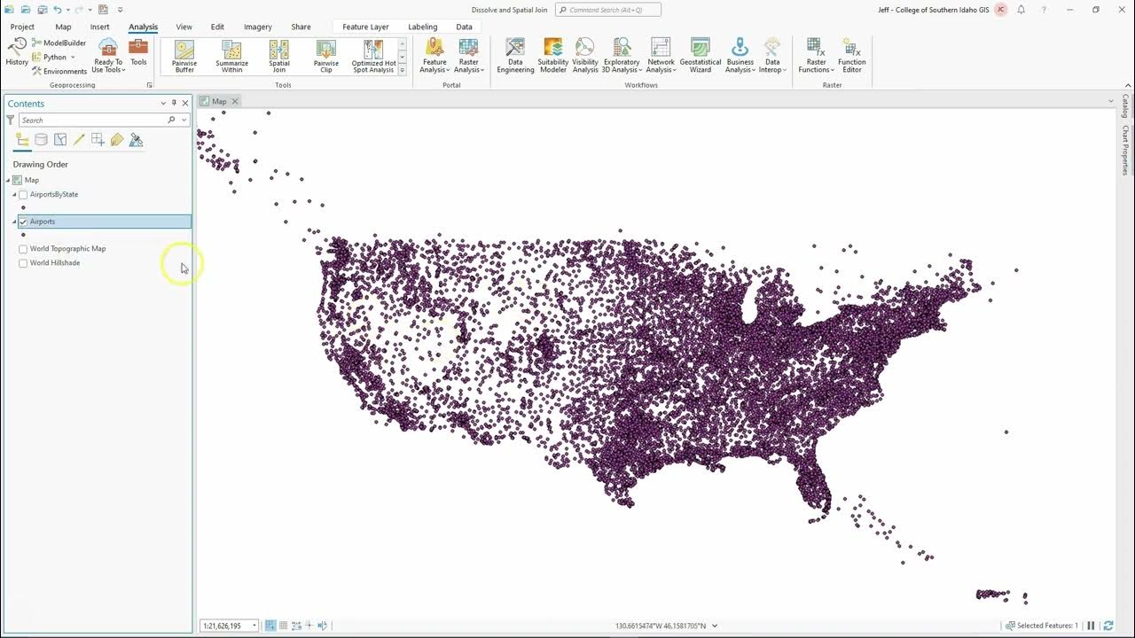 Using Dissolve and Spatial Join in ArcGIS Pro with Example - YouTube