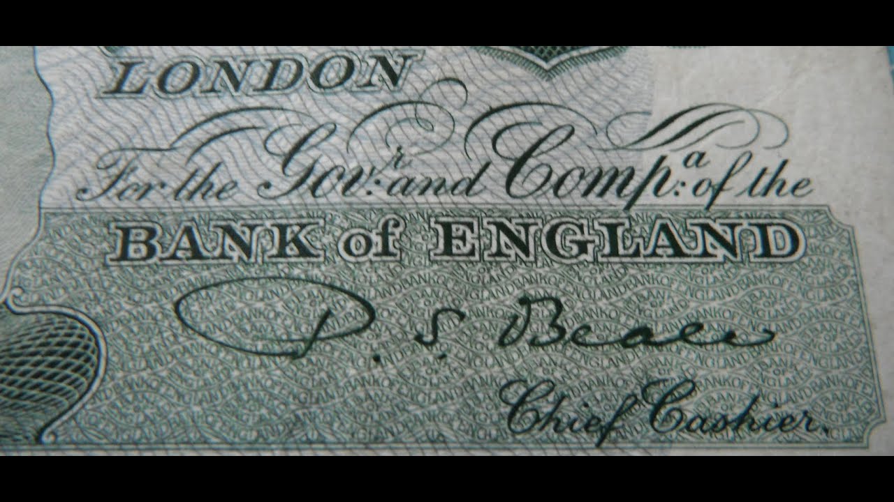 Bank of England One Pound Banknote, Series A (3rd Issue) - YouTube