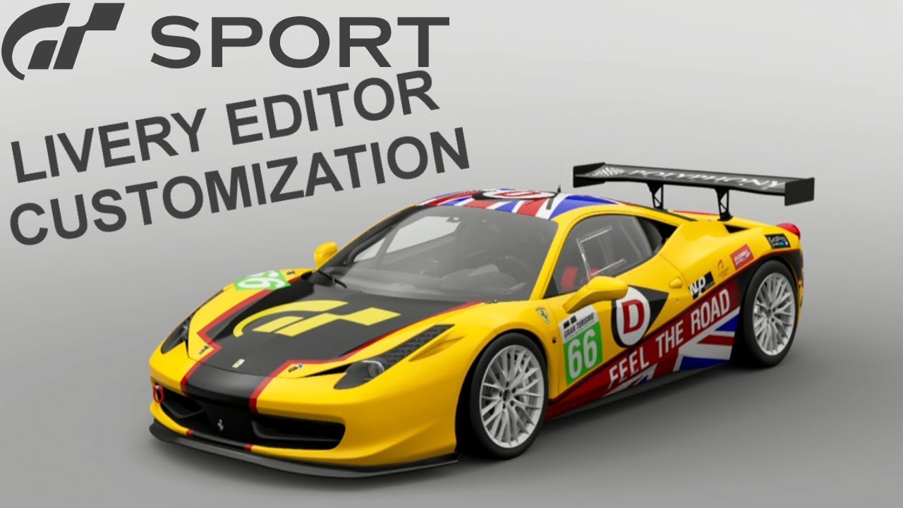 GT SPORT LIVERY EDITOR CUSTOMIZATION | FERRARI 458 ITALIA (Dunlop ...