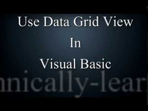 How to Use Data Grid View in Visual Basic - YouTube