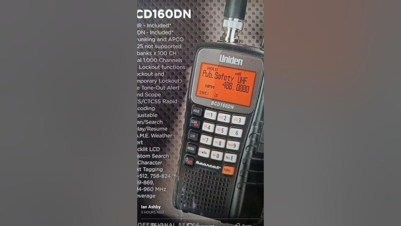 UNIDEN 160DN - DMR/ ANALOGUE , NXDN SCANNER - N0 P25) - YouTube