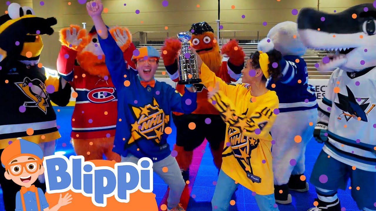 Blippi and Meekah NHL Mascot Party! | Classic Blippi Adventures ...