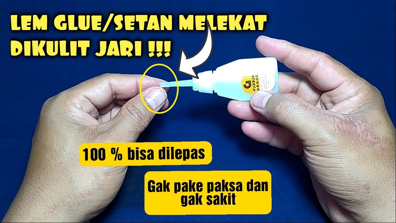 Cara mudah melepaskan lem korea yang melekat di kulit tangan - YouTube