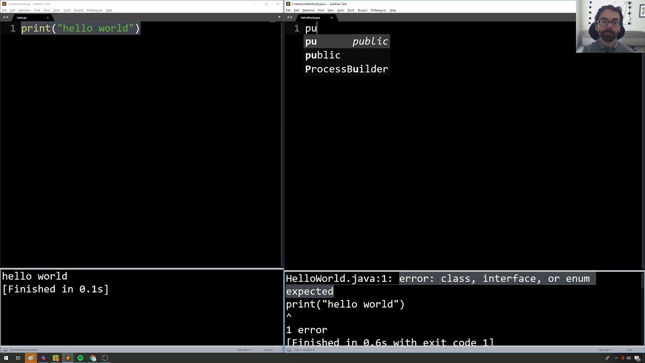 [Intro1, Video 2A] Hello World - YouTube