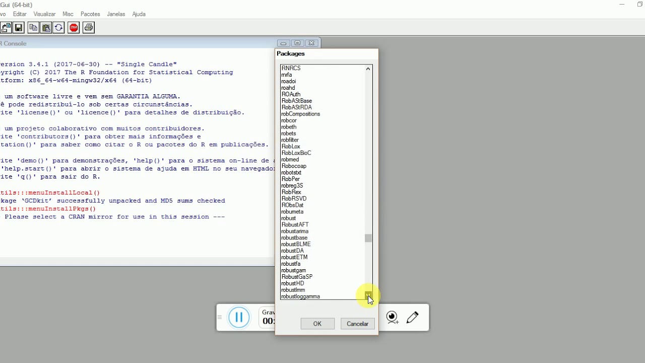 Como utilizar GCDKit no Window 10 utilizando R - YouTube