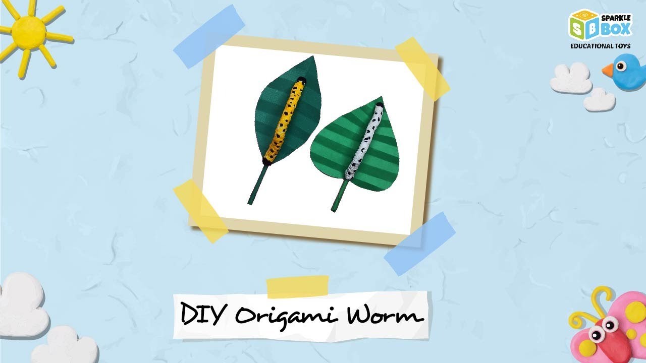 DIY Origami Worm | Easy Origami Crafts | Origami Paper Worm | Art and ...