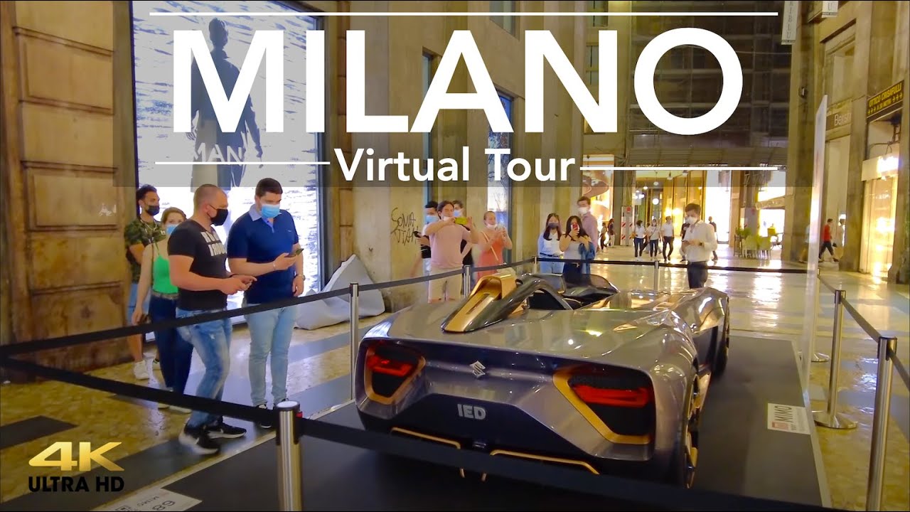 Walking in Milan | Evening Sports Car Tour | Italy's most fashionable ...