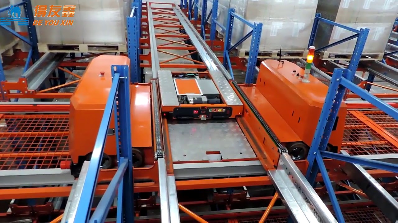 ASRS Shuttle Carrier Racking How the Shuttle Work With Carrier - YouTube