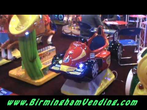 Falgas GP Race Car Kiddie Ride by Birmingham Vending - YouTube