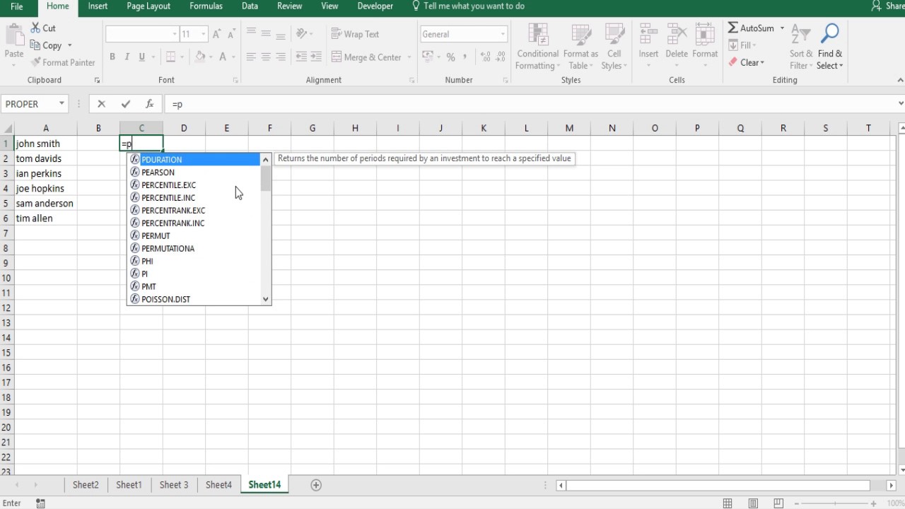 Excel Skills 30 Proper Function Convert First Letter Of Words To Excel Skills 30 Proper Function Convert First Letter Of Words To
