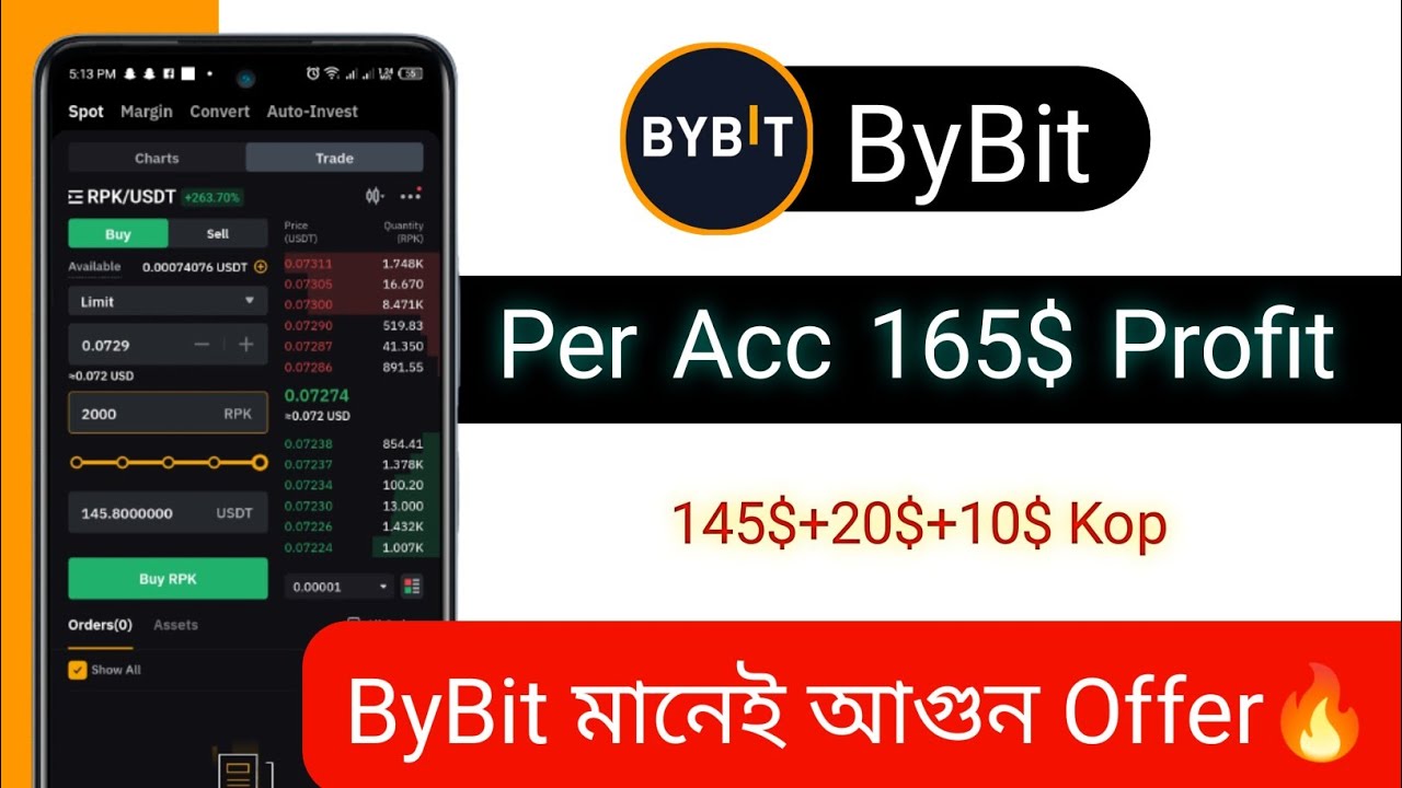 ByBit Exchange || Per Account 165$ Profit || Custom Event + Global ...