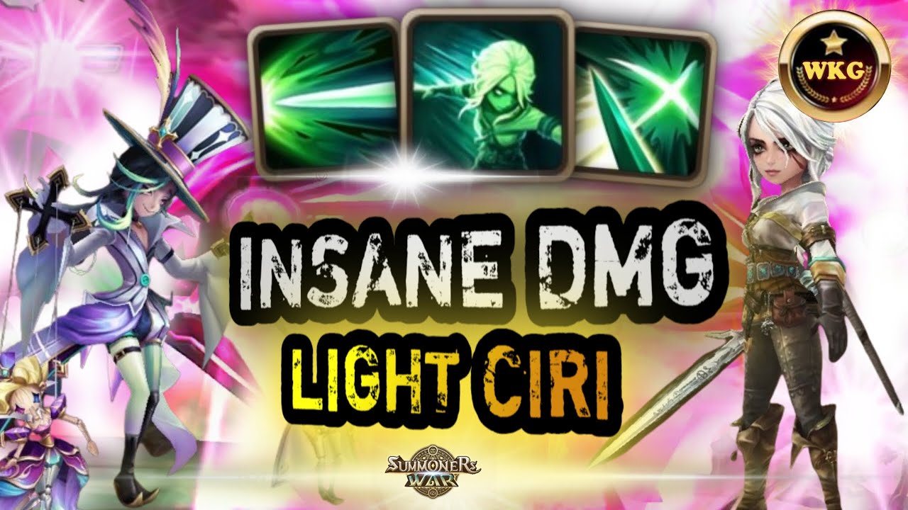 LIGHT CIRI! ONE OF THE BEST COLAB THE WITCHER IN RTA SUMMONERS WAR ...