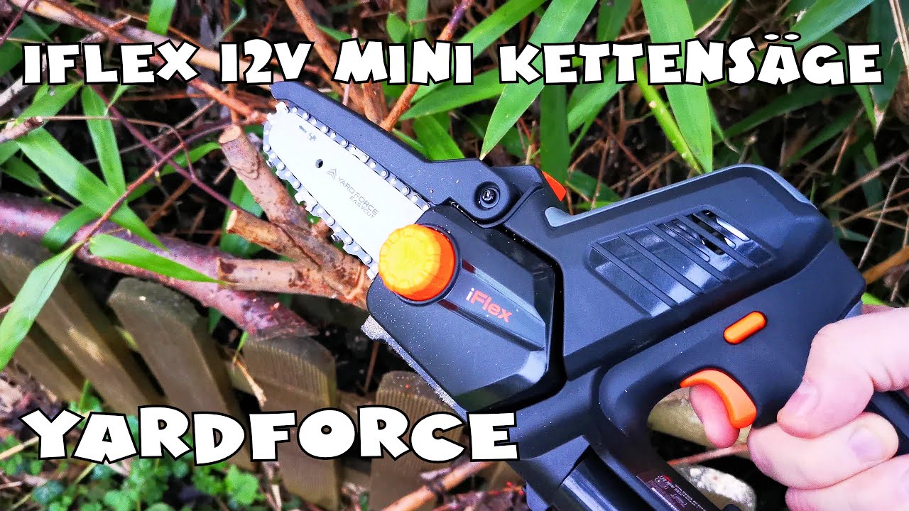 Yard Force 12V iFlex Mini-Kettensäge LS F12 - YouTube