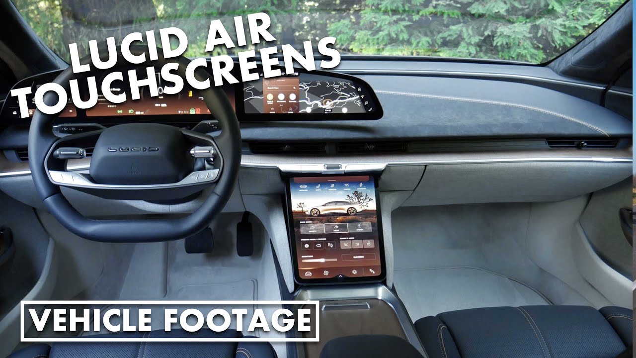 Lucid Air touchscreens and storage bins - YouTube