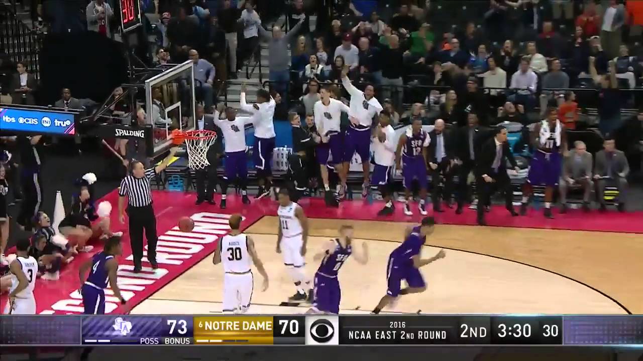 Stephen F. Austin vs. Notre Dame: Demetrius Floyd three-pointer - YouTube