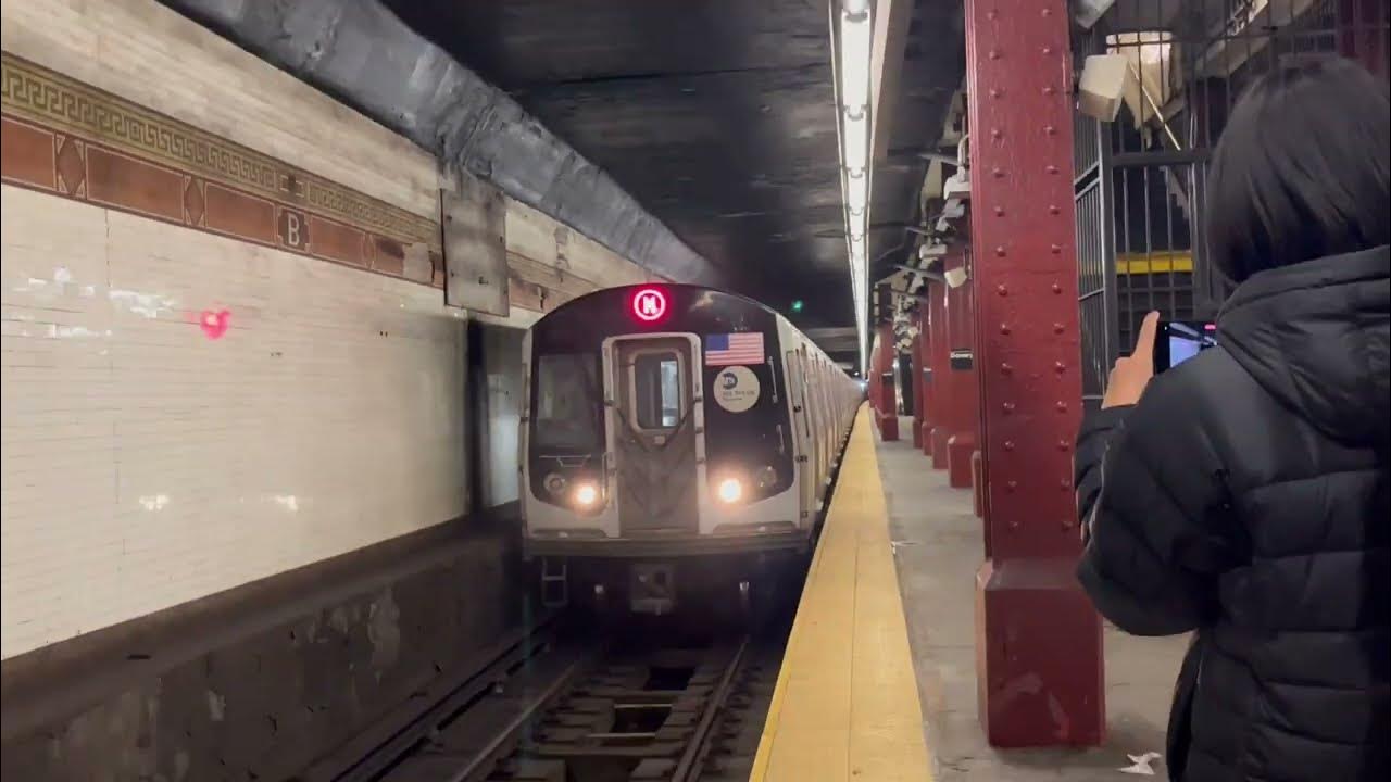 MTA NYCT Subway | Chambers St Bound R160A-1 (M) Train Arriving At Bowery - YouTube