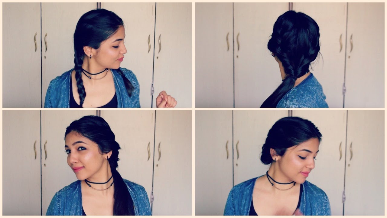 EASY, QUICK & CUTE || In A Rush Hairstyles - Braids - YouTube
