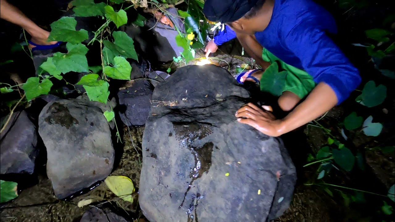 Pangangapa ng Hipon sa ilog - YouTube