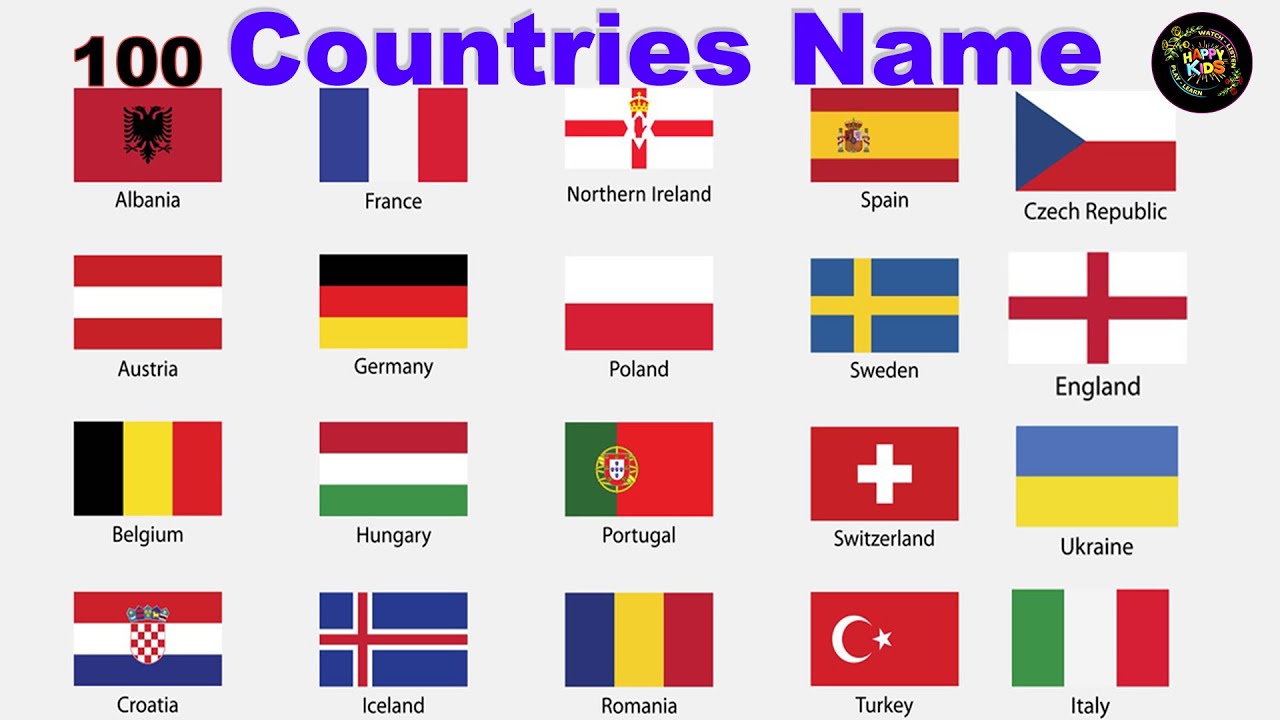 100 Countries Name II Countries of the World II General Knowledge II ...