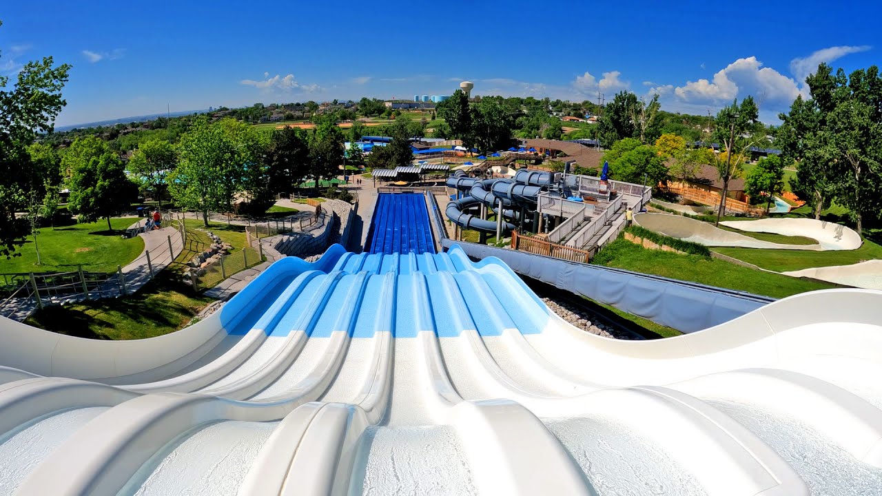 Glacier Run RACER Water Slide at Water World Hyland Hills - YouTube